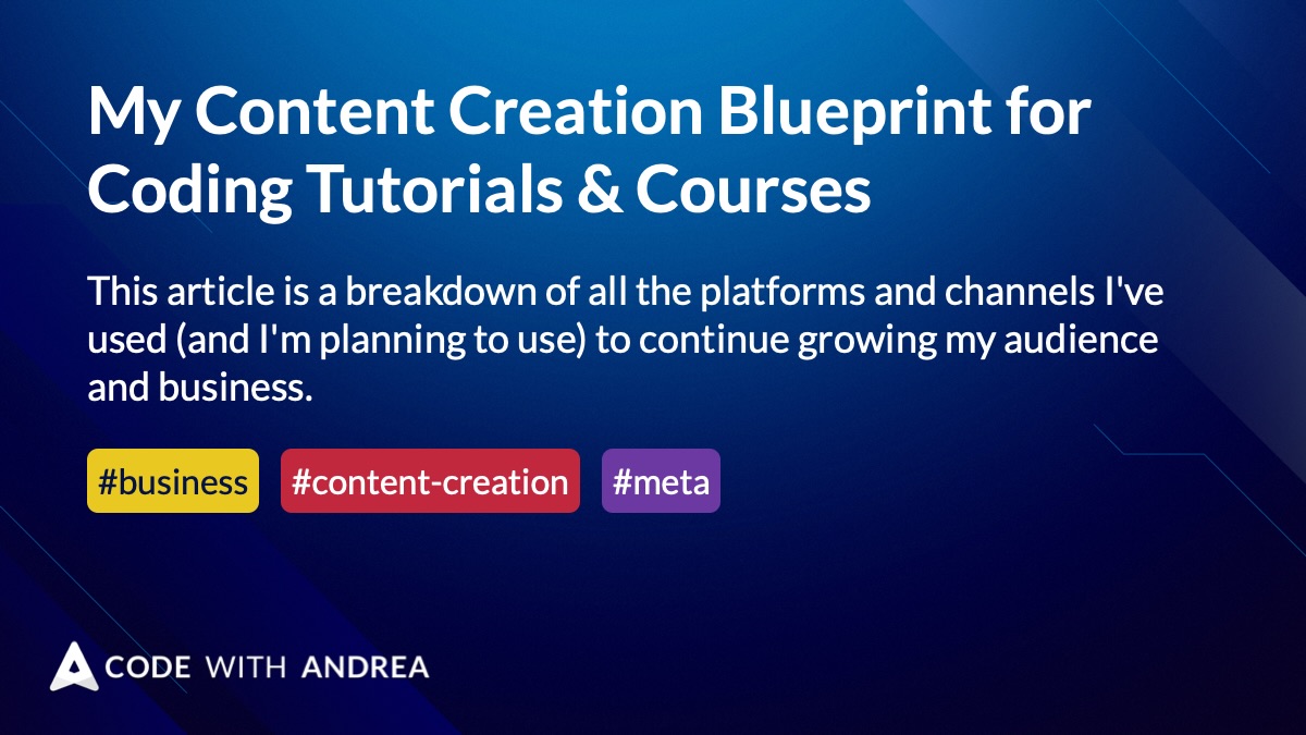 My Content Creation Blueprint for Coding Tutorials & Courses