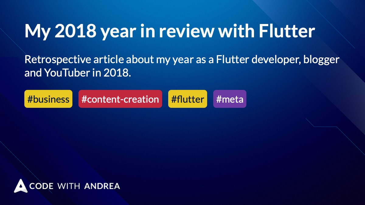 My 2018 year in review with Flutter