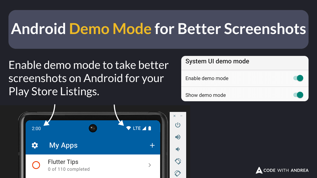 Android Demo Mode for Better Screenshots