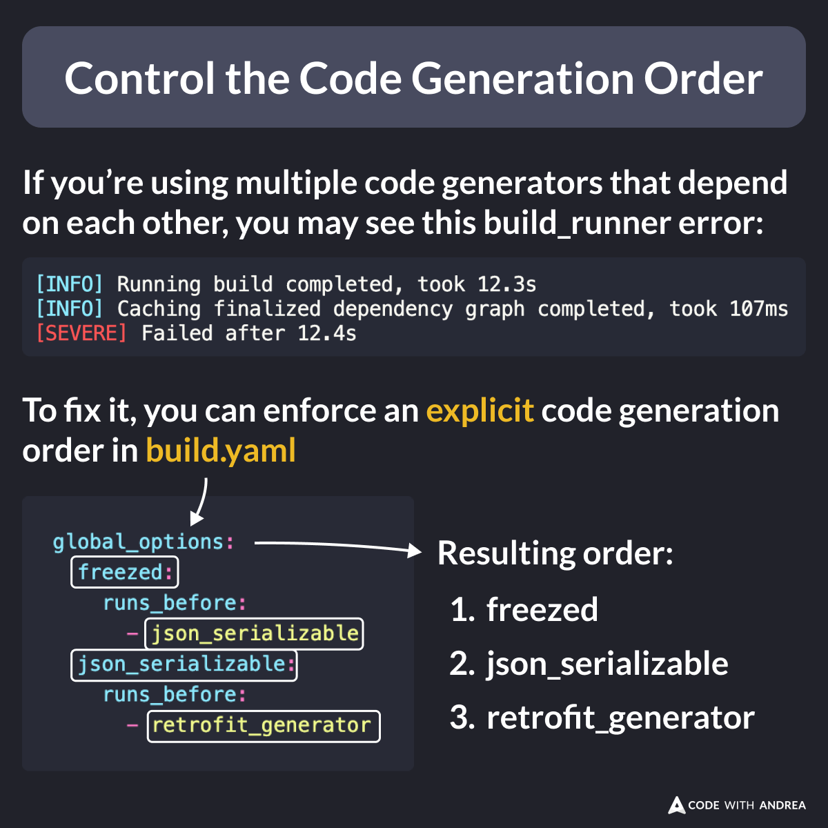 Control the Code Generation Order