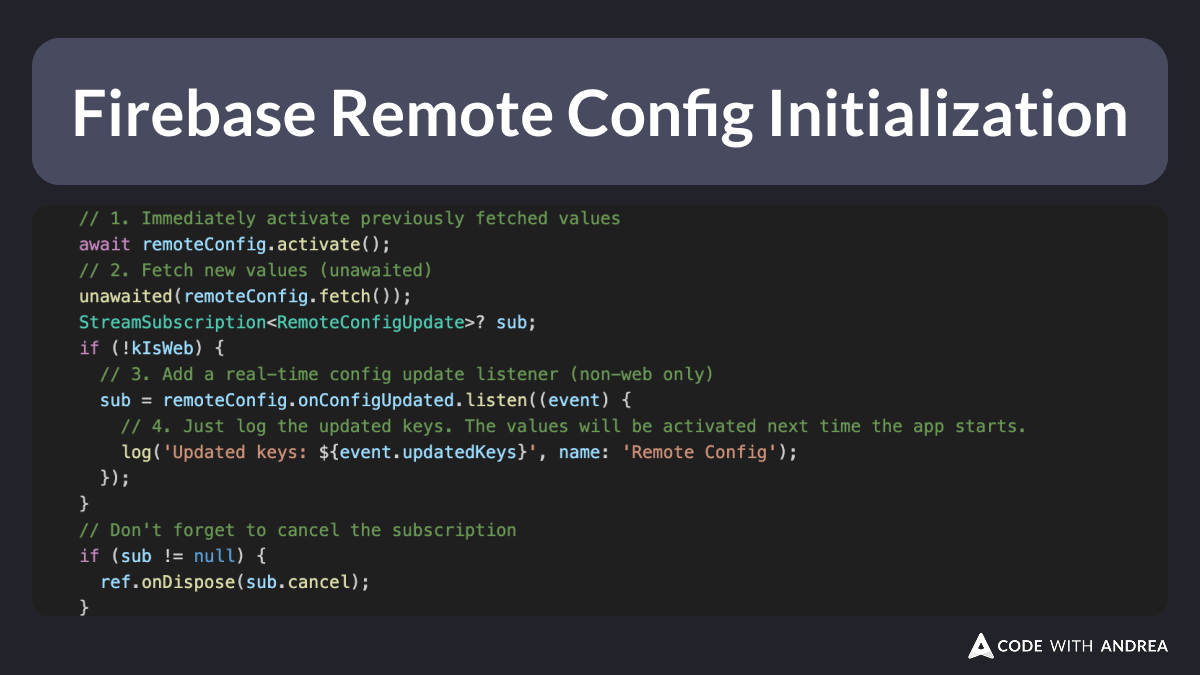 How to Initialize Firebase Remote Config