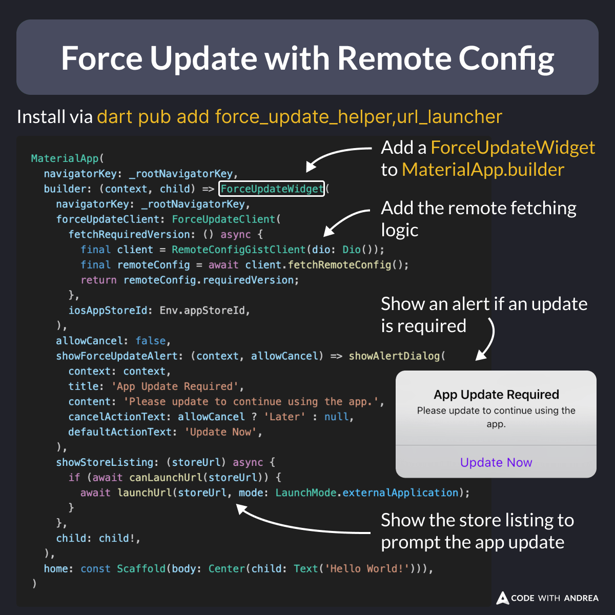 Force Update with Remote Config