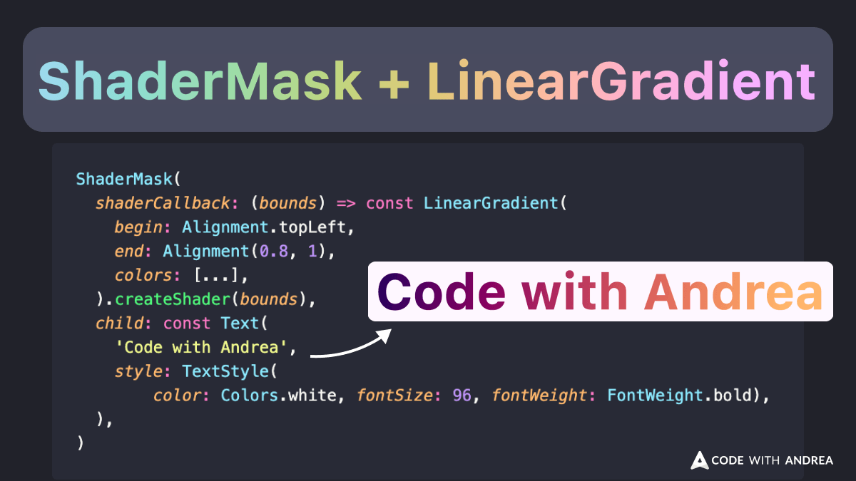 Stylish Text with ShaderMask and LinearGradient