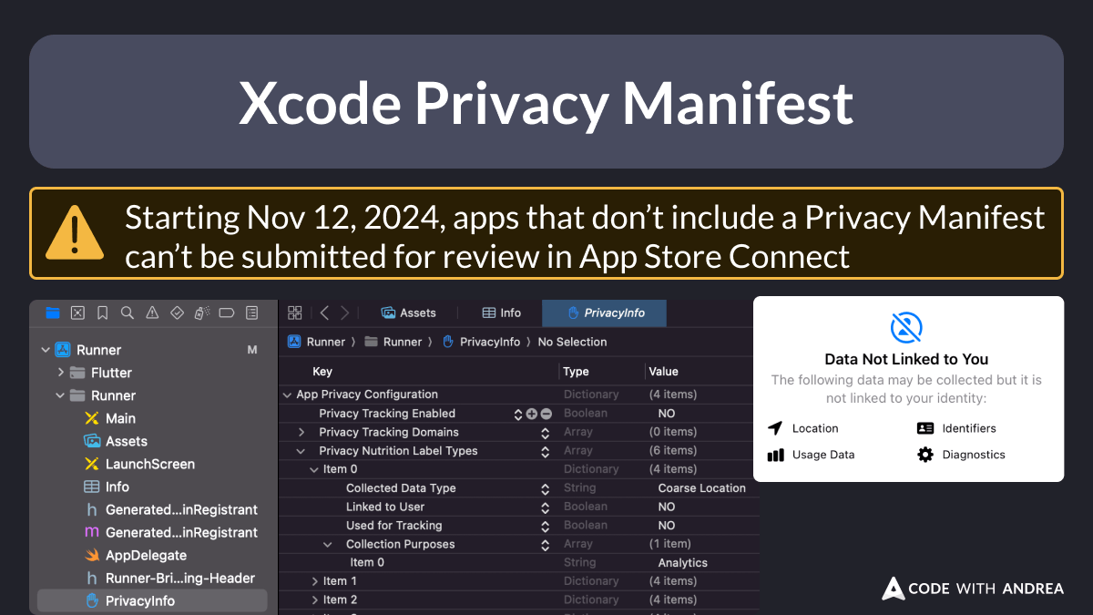 Adding a Privacy Manifest in Xcode